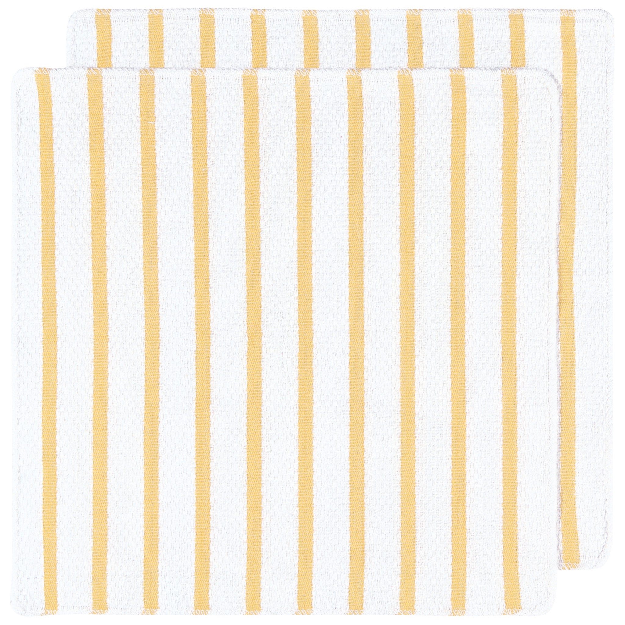 Basketweave Dishcloths Lemon Yellow Set of 2
