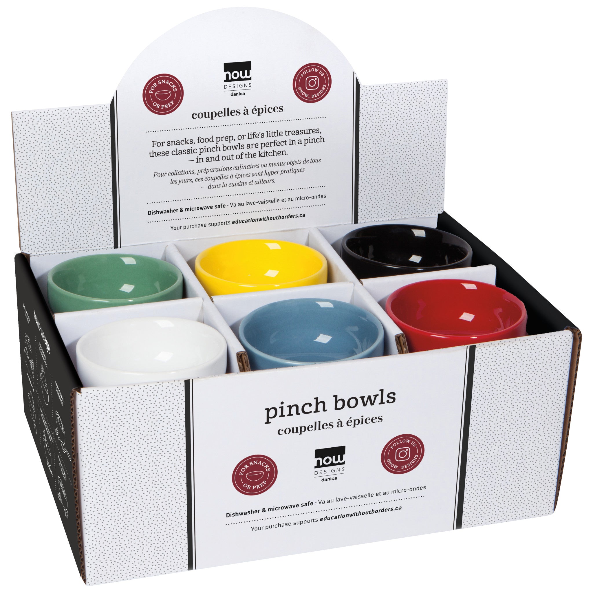 Color Center Pinch Bowl Counter Display Unit Set of 24