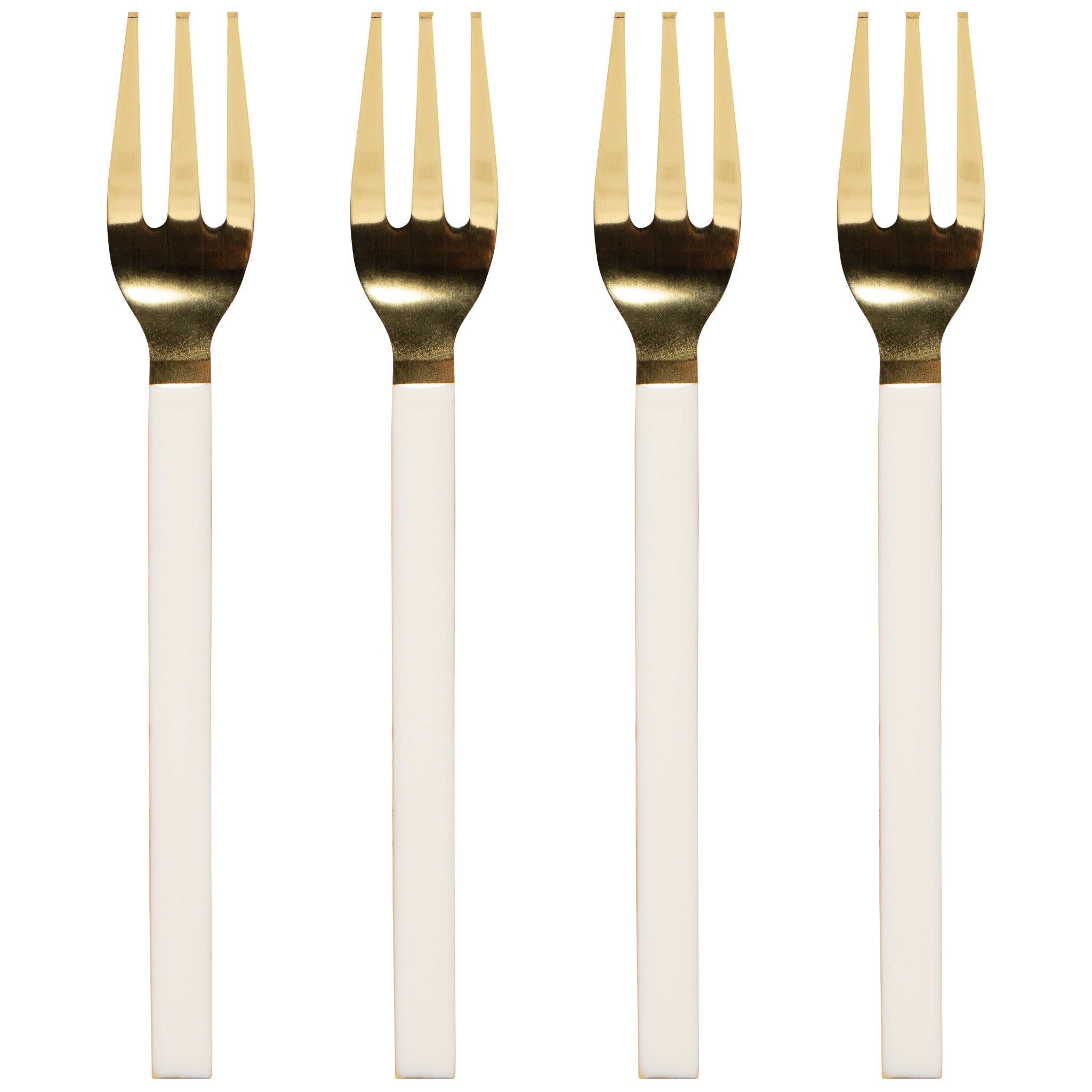 Dessert Forks Set of 4 - Ivory-Gold