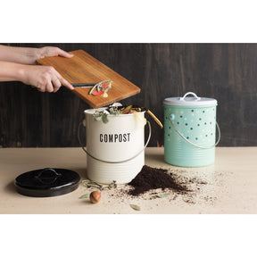 Compost Bin Vintage Ivory 1.25 Gallon
