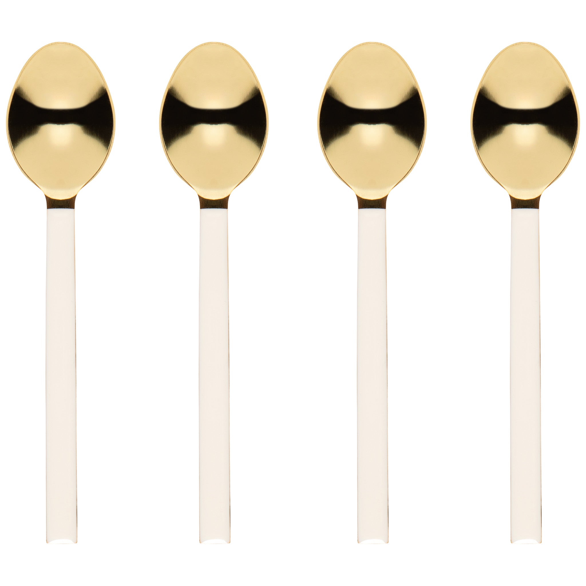 Dessert Spoons Set of 4 - Ivory/Gold