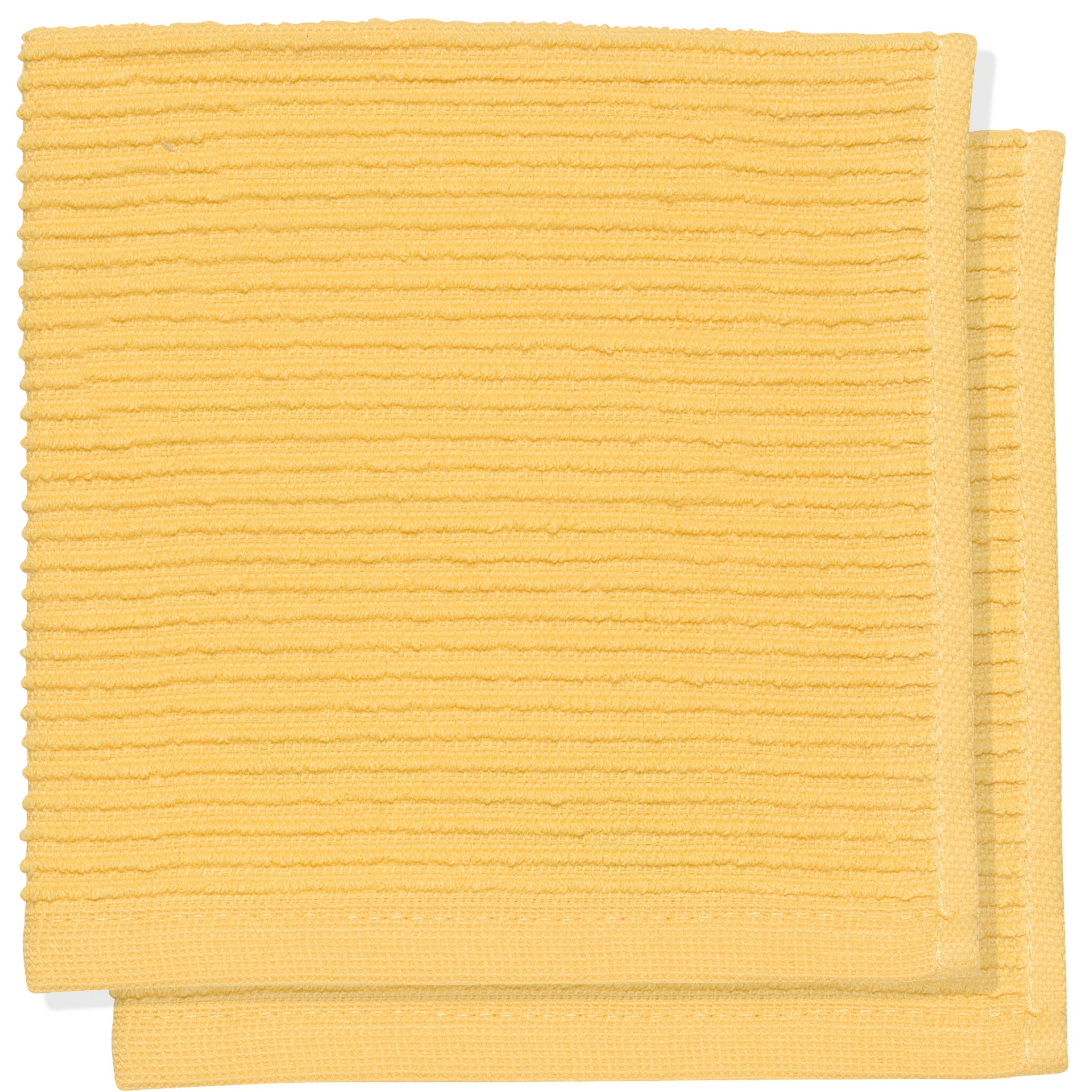 Ripple Dishcloths Lemon Yellow Set of 2