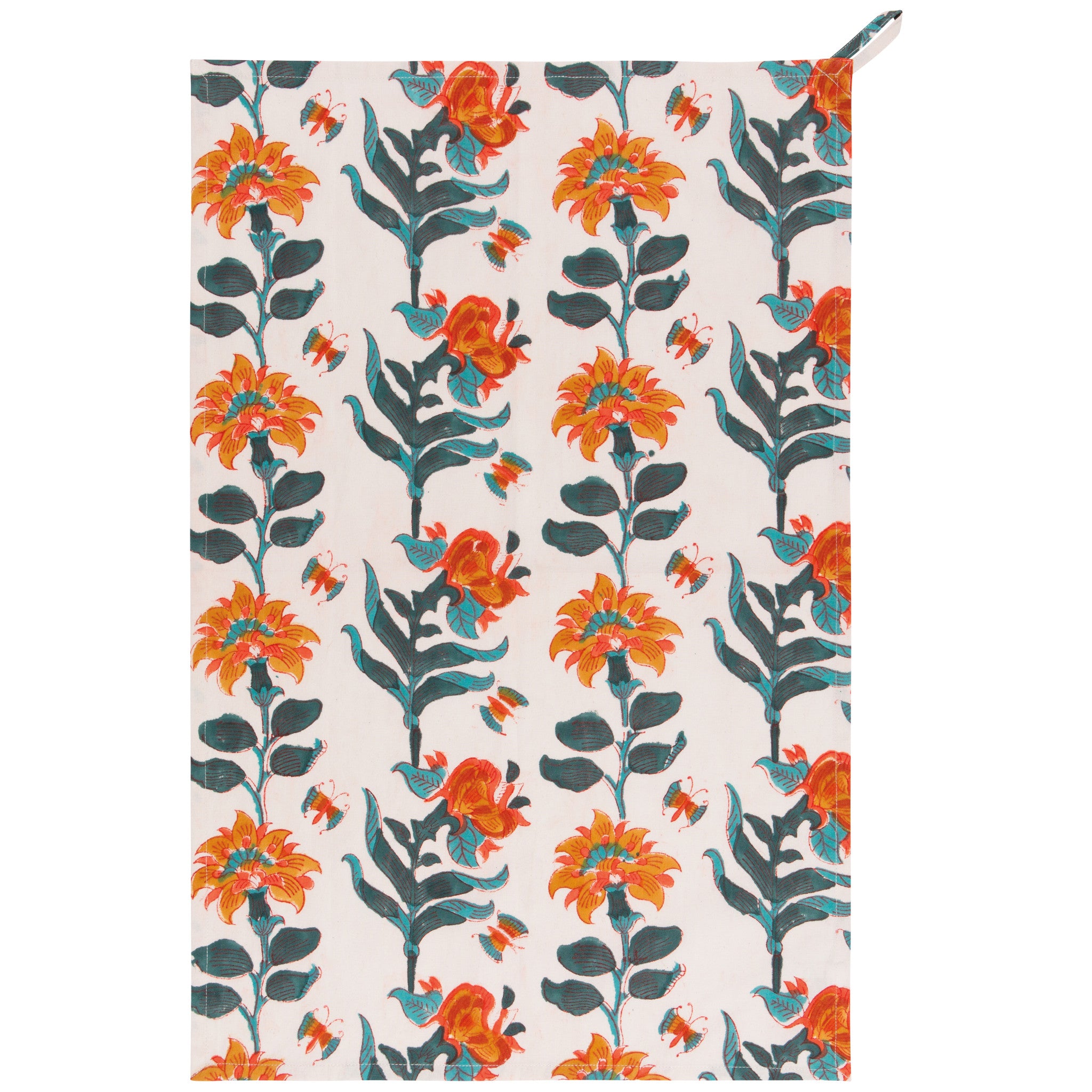 Marigold Print Block Dishtowel