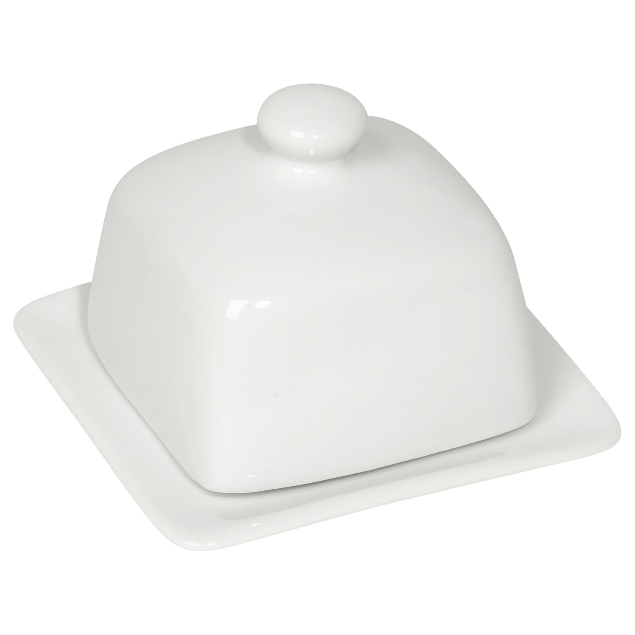 Square Butter Dish White