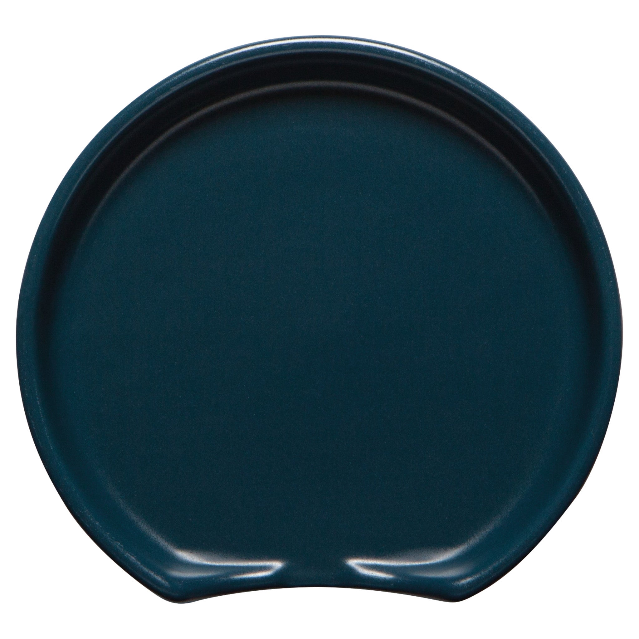Matte Finish Ink Blue Stoneware Spoon Rest