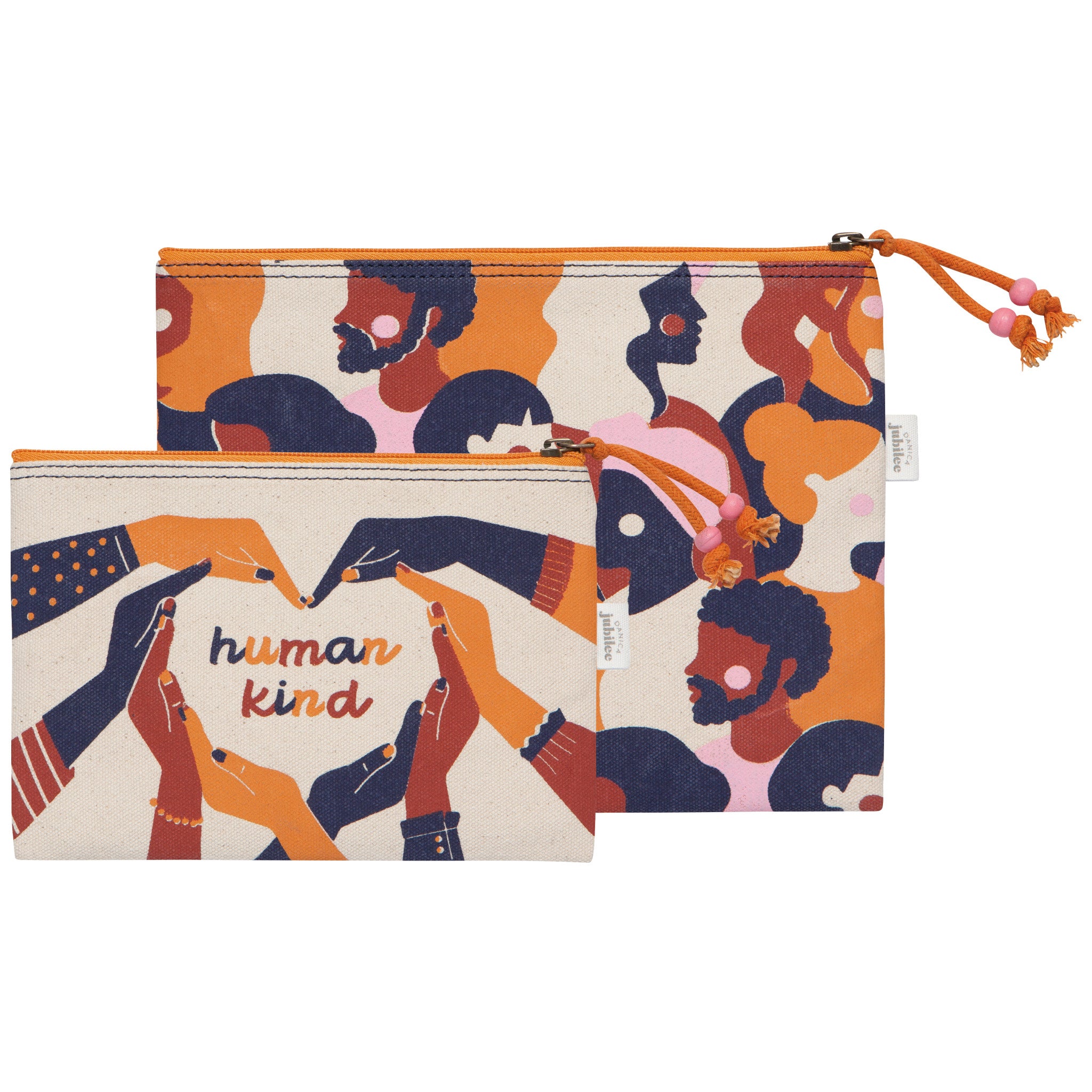 Human Kind Zip Pouches Set of 2