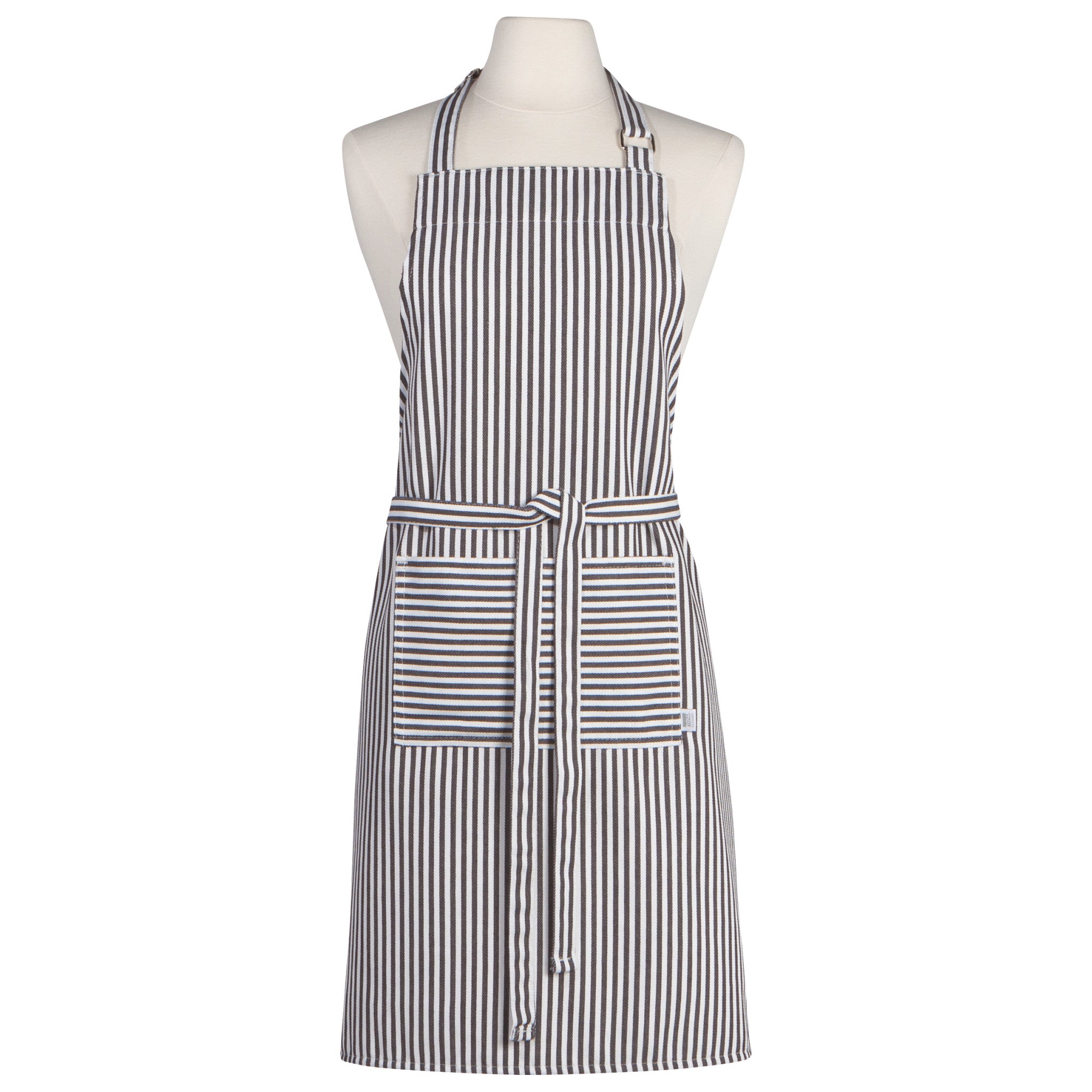 Black Narrow Stripe Chef Apron